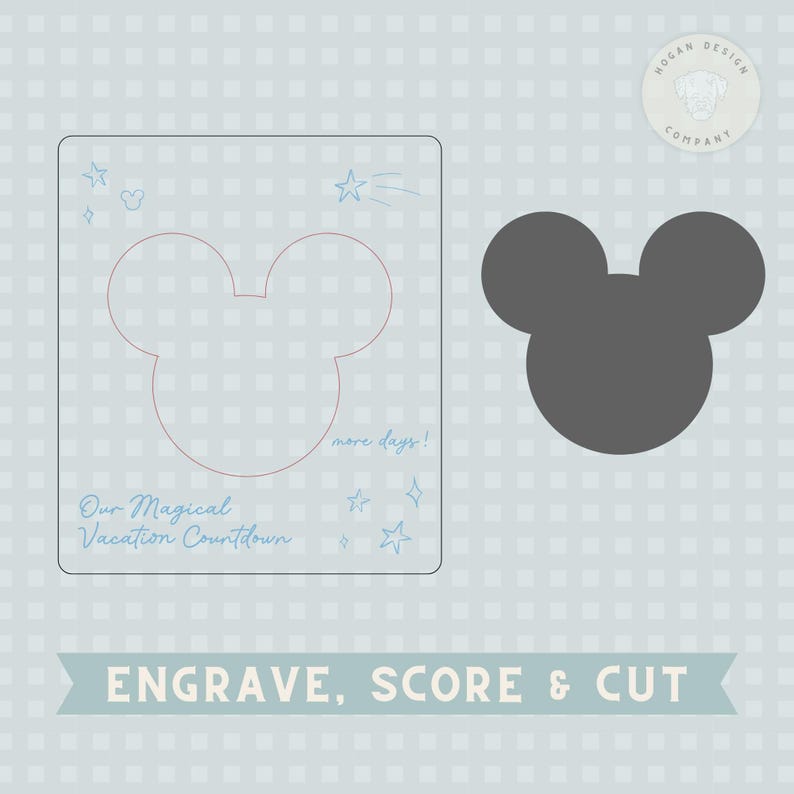 Magical Mouse Vacation Countdown Sign SVG | Family Trip Countdown Board ...