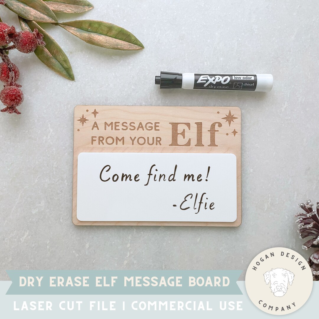 Dry Erase Elf Message Board SVG File | Christmas Elf | Magical Elf ...