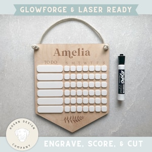 To Do Hanging Chart Dry Erase Sign SVG Laser File Cut Digital File for ...