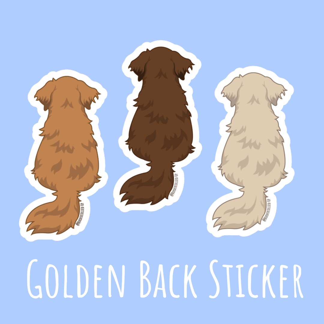 Personalized Golden Retriever Sticker Waterbottle Dog Lover Car Sticker ...