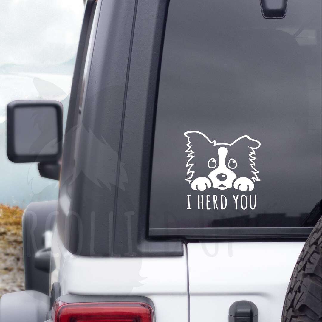 Border Collie Sticker Unique Border Collie Gift Waterproof Car Window ...