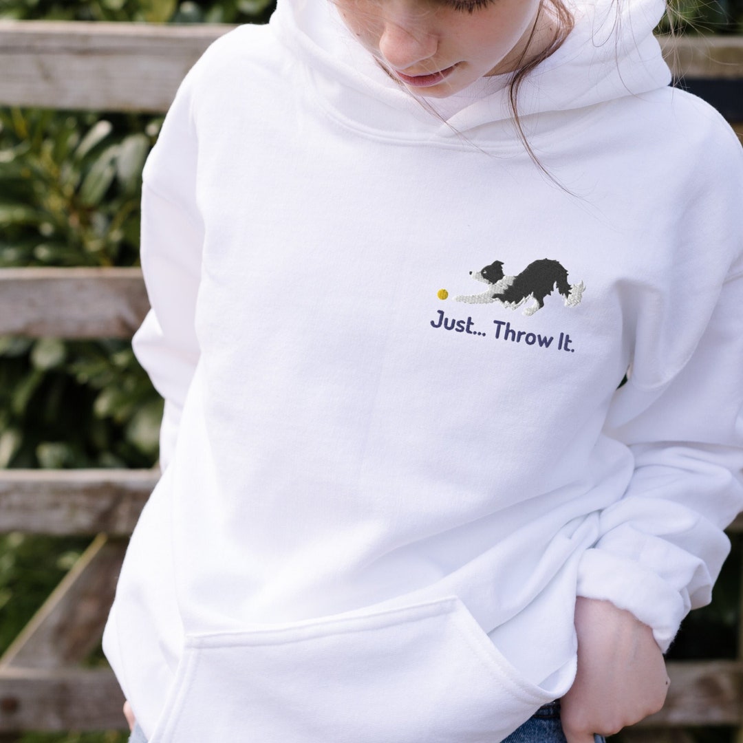 Border Collie Hoodie Border Collie Embroidery Gift for Border Collie ...