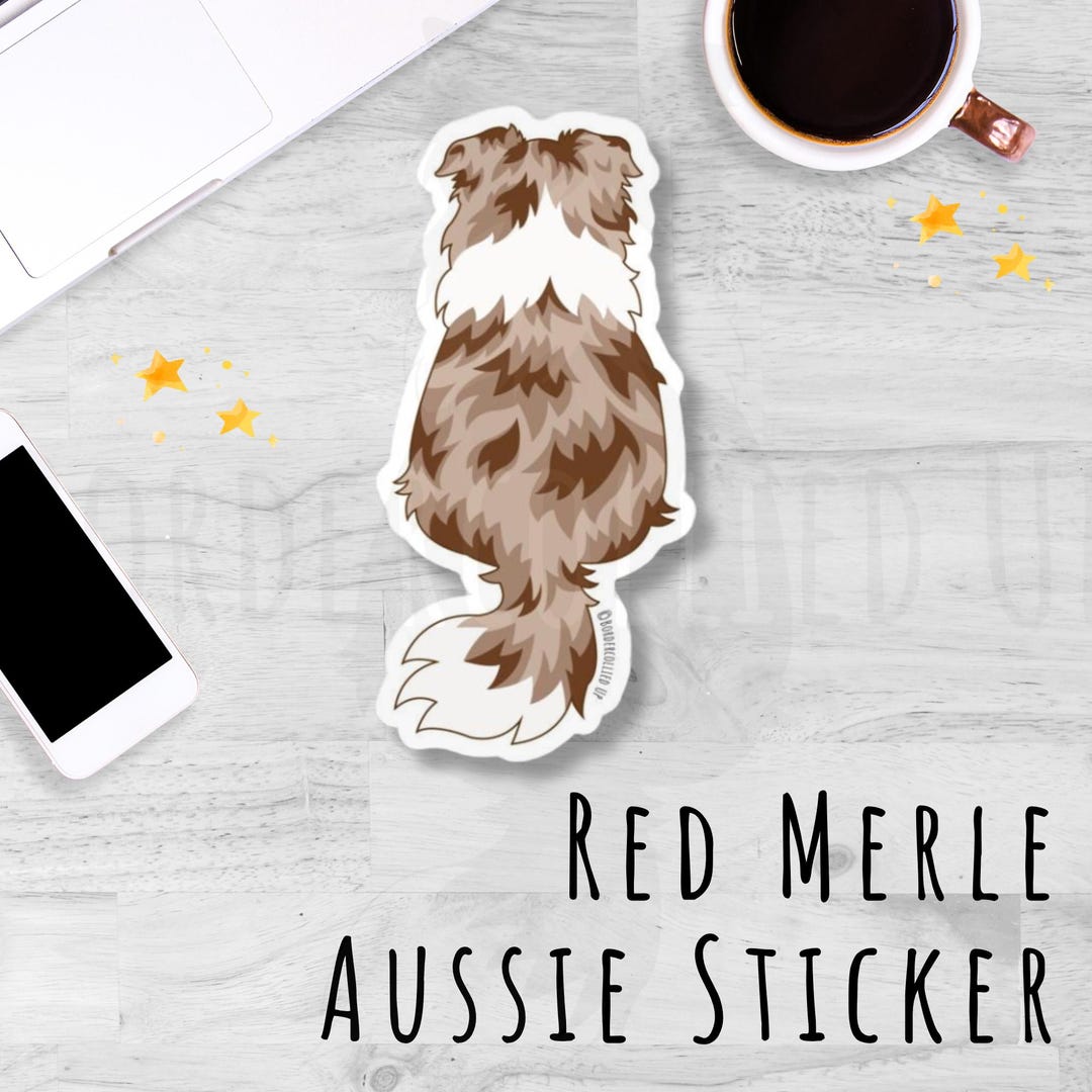 Personalized Aussie Sticker, Australian Shepherd Gift Aussie Car ...