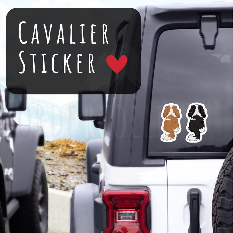 Cavalier King Charles Spaniel Sticker Personalized Cavalier Lover Gift ...