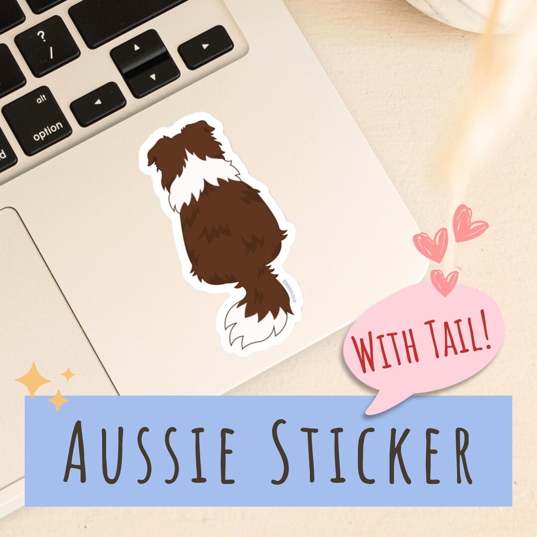 Australian Shepherd Sticker Red Aussie Sticker Australian Shepherd ...