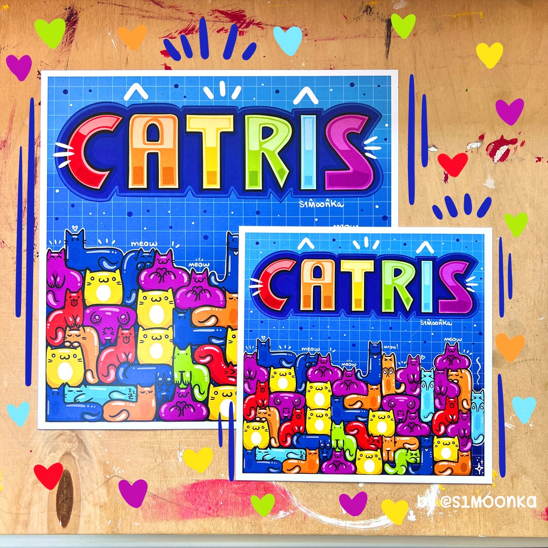 CATRIS Artprint | Cute Art Prints | Cat Illustration | Cute Cat Print ...