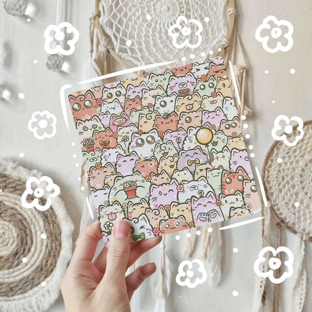 Bunch of Spring Flower Cats Art Print | Cute Art Prints | Cat ...