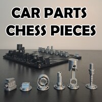 Spark Plug Chess Set | Real Car Engine Parts | Industrial Chess Board ...