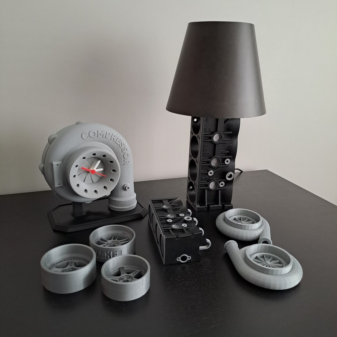 Car Lover Package - Block Key Hooks, Turbo Clock, Block Lampshade ...