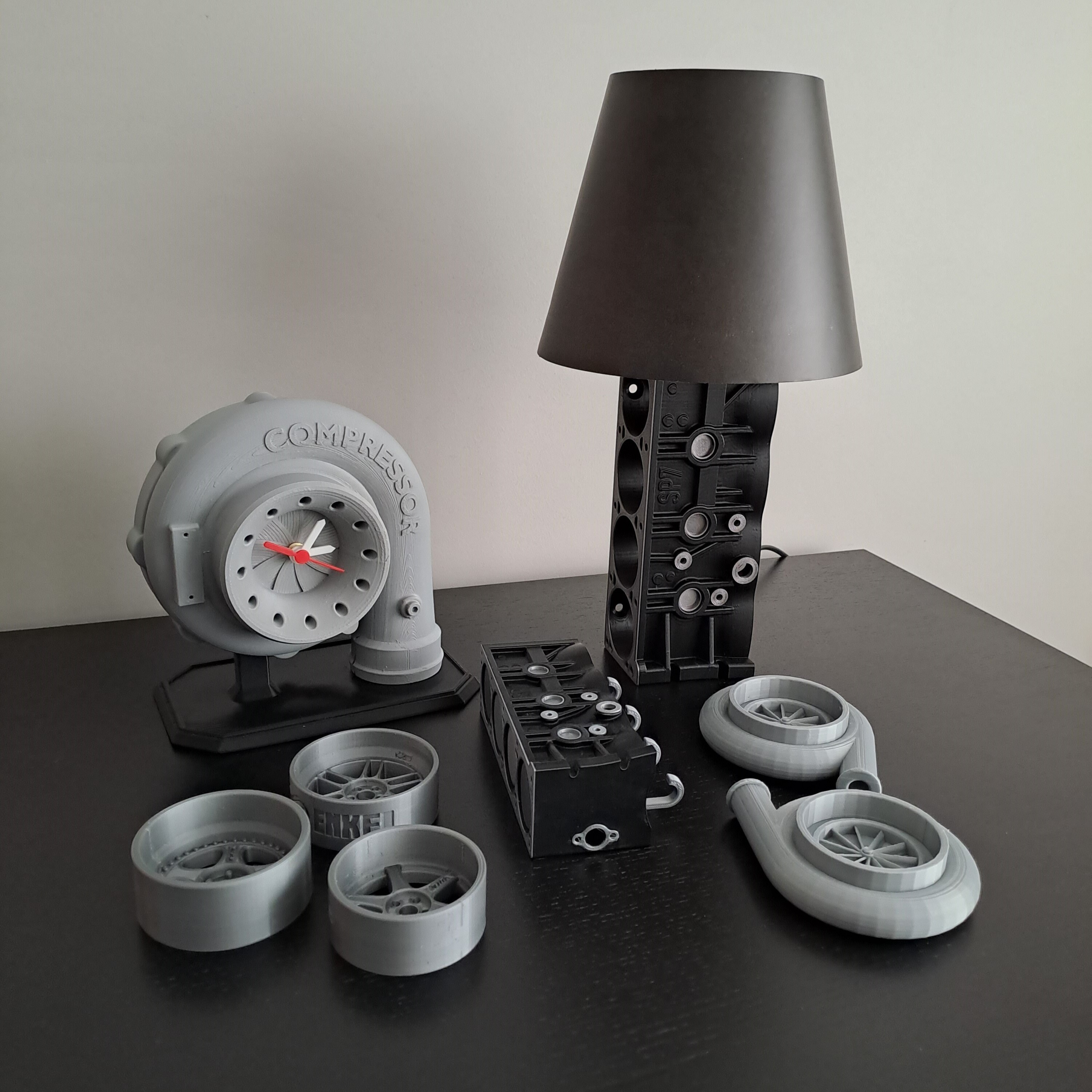 Car Lover Package - Block Key Hooks, Turbo Clock, Block Lampshade ...