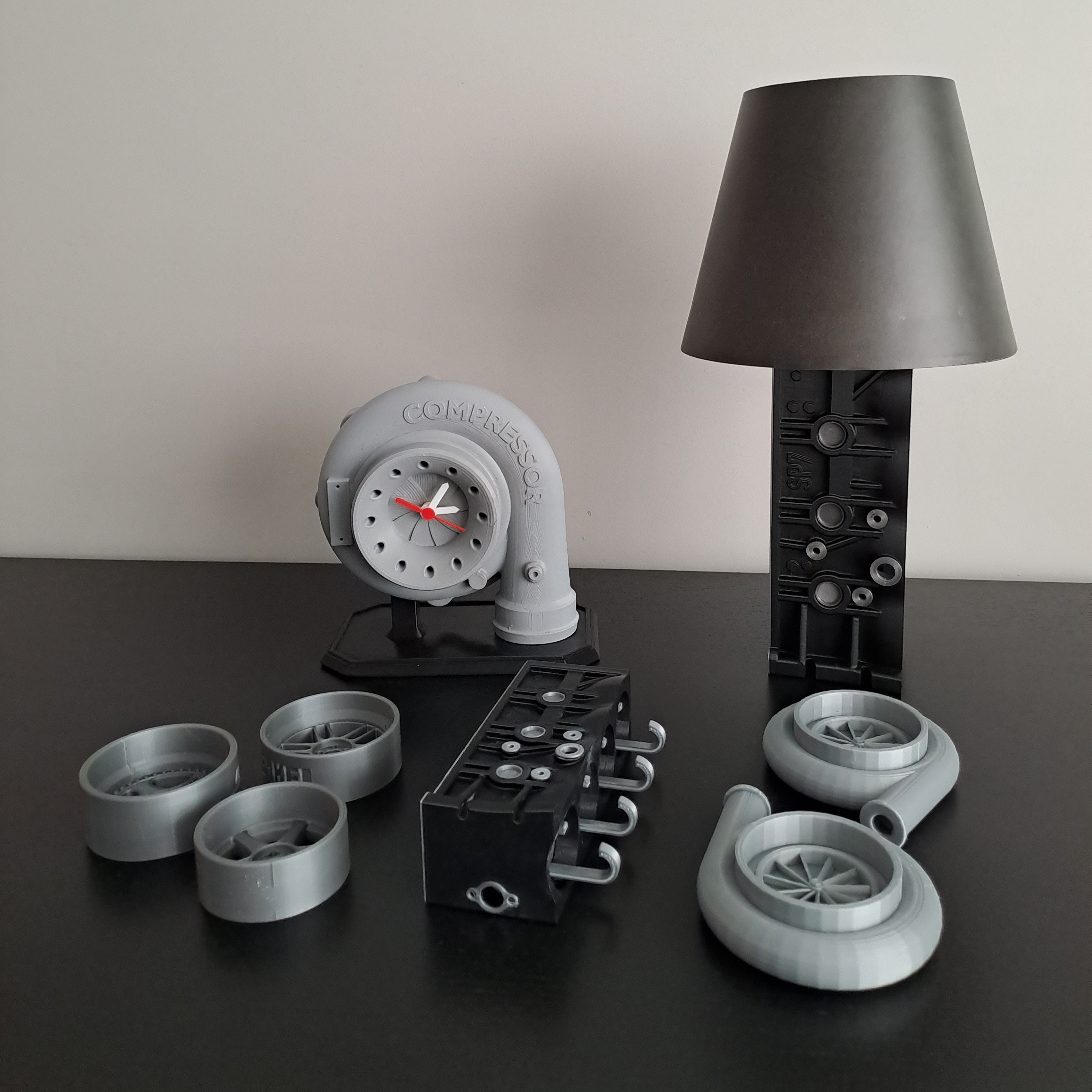 Car Lover Package - Block Key Hooks, Turbo Clock, Block Lampshade ...