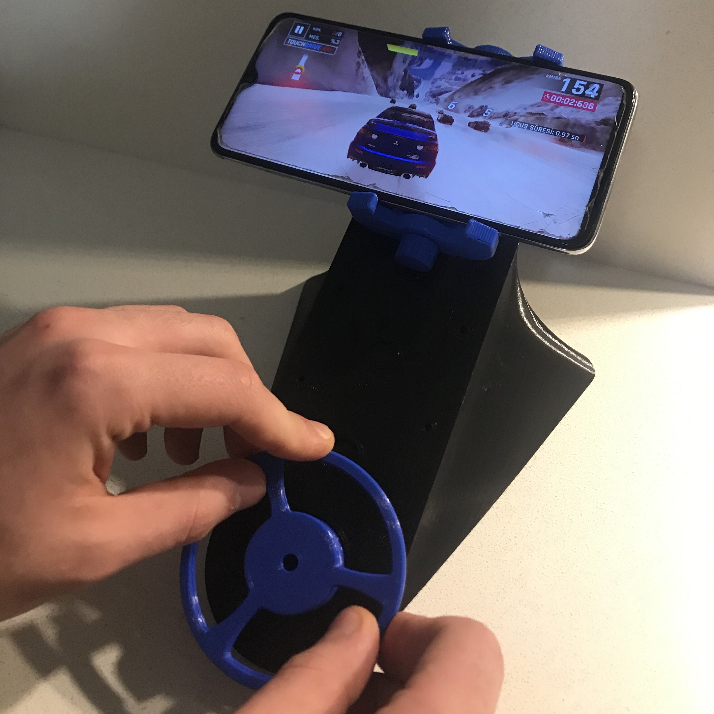 Steering Wheel for Phones & Phone Joystick Stand / Made From Organic ...