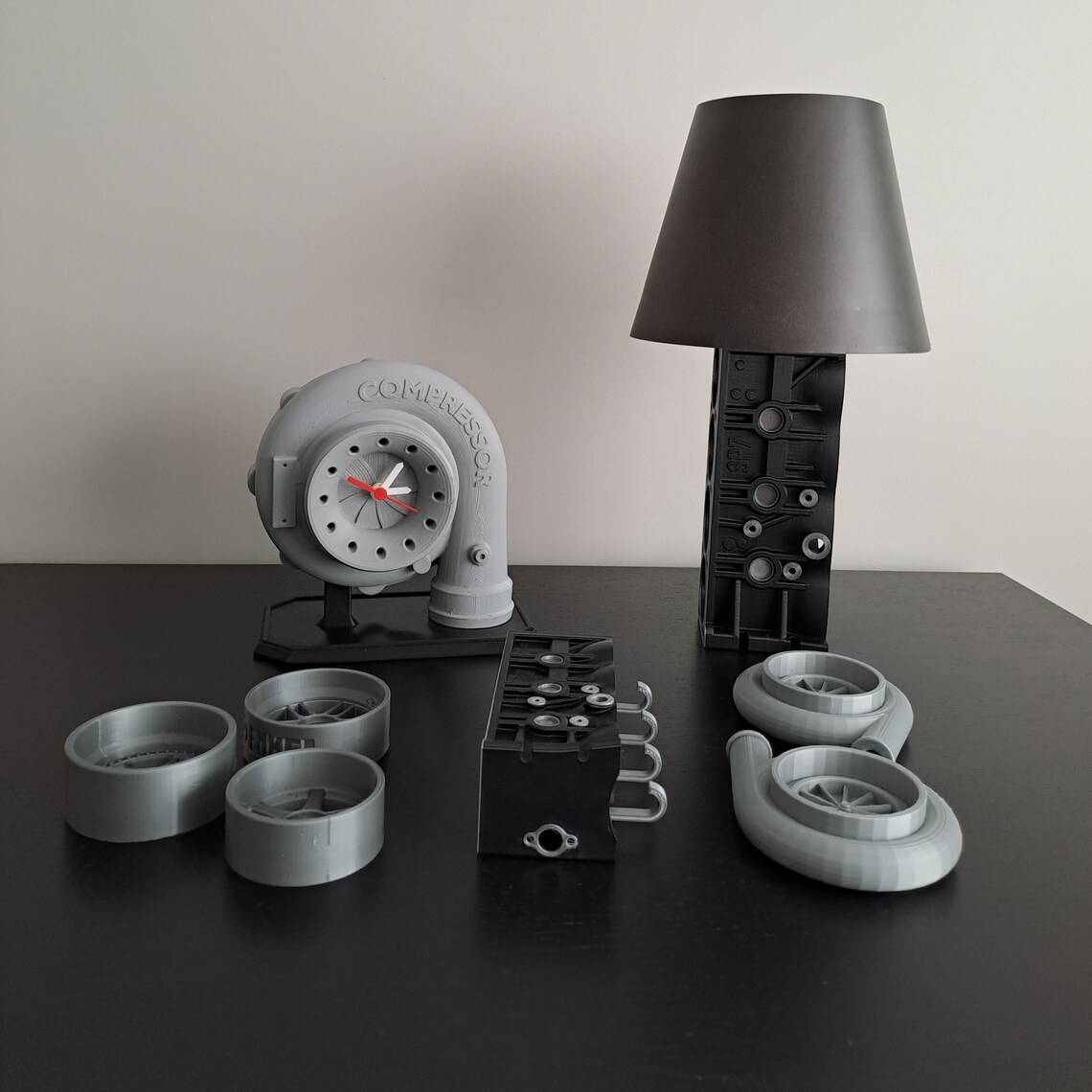 Car Lover Package - Block Key Hooks, Turbo Clock, Block Lampshade ...