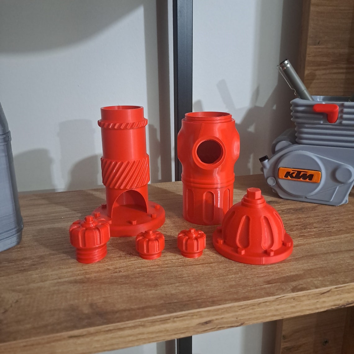 Red Sculpture-sized Concealed Box Fire Faucet / Made From Organic PLA ...