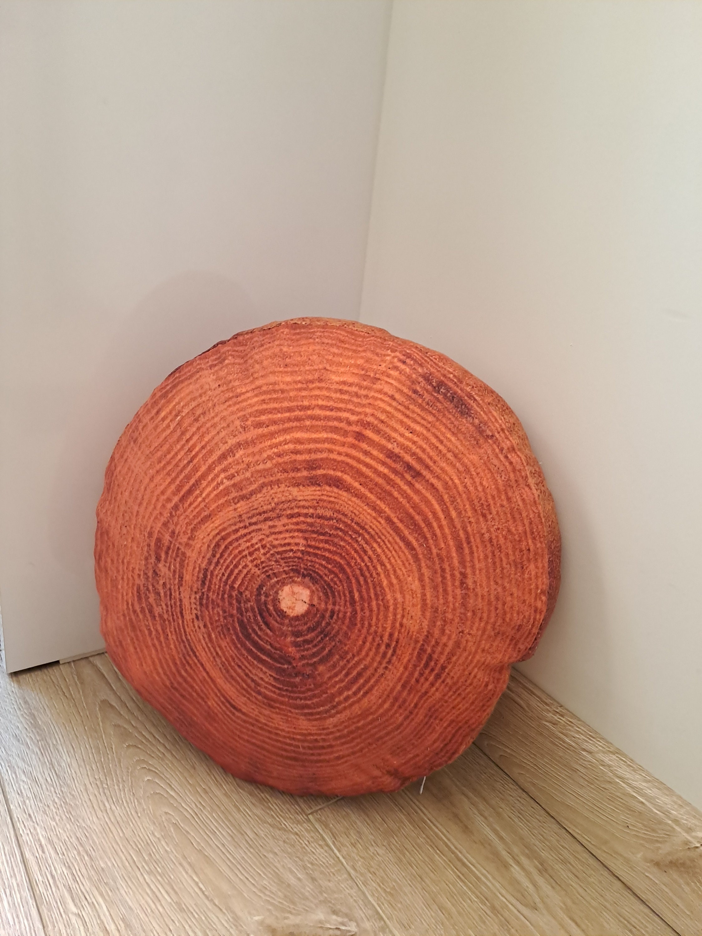 Wooden Log Patterned Fluffy Cushion Pillow / Durable Digital Printing ...