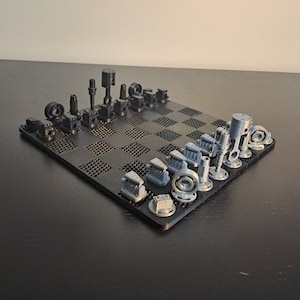 Unique Chess Set Made From Car Parts: 3D Printed Creation / Made From ...