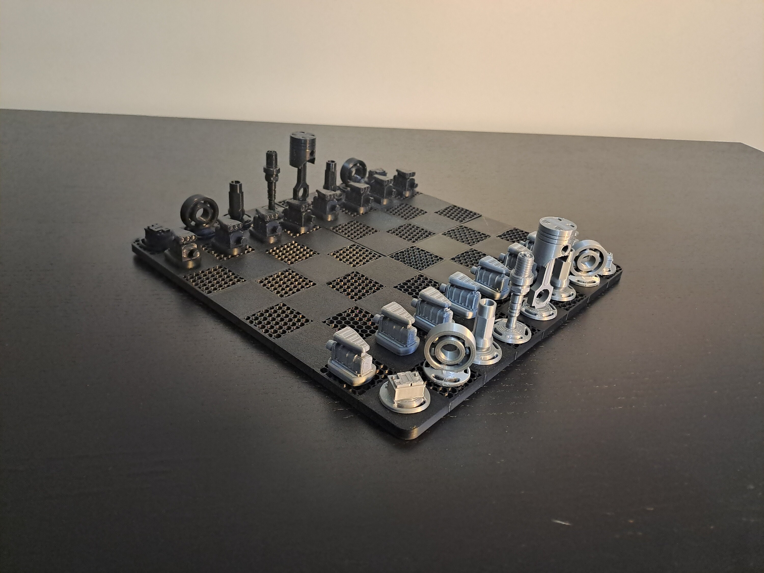 Unique Chess Set Made From Car Parts: 3D Printed Creation / Made From ...