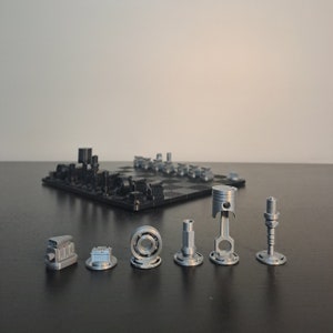 Unique Chess Set Made From Car Parts: 3D Printed Creation / Made From ...