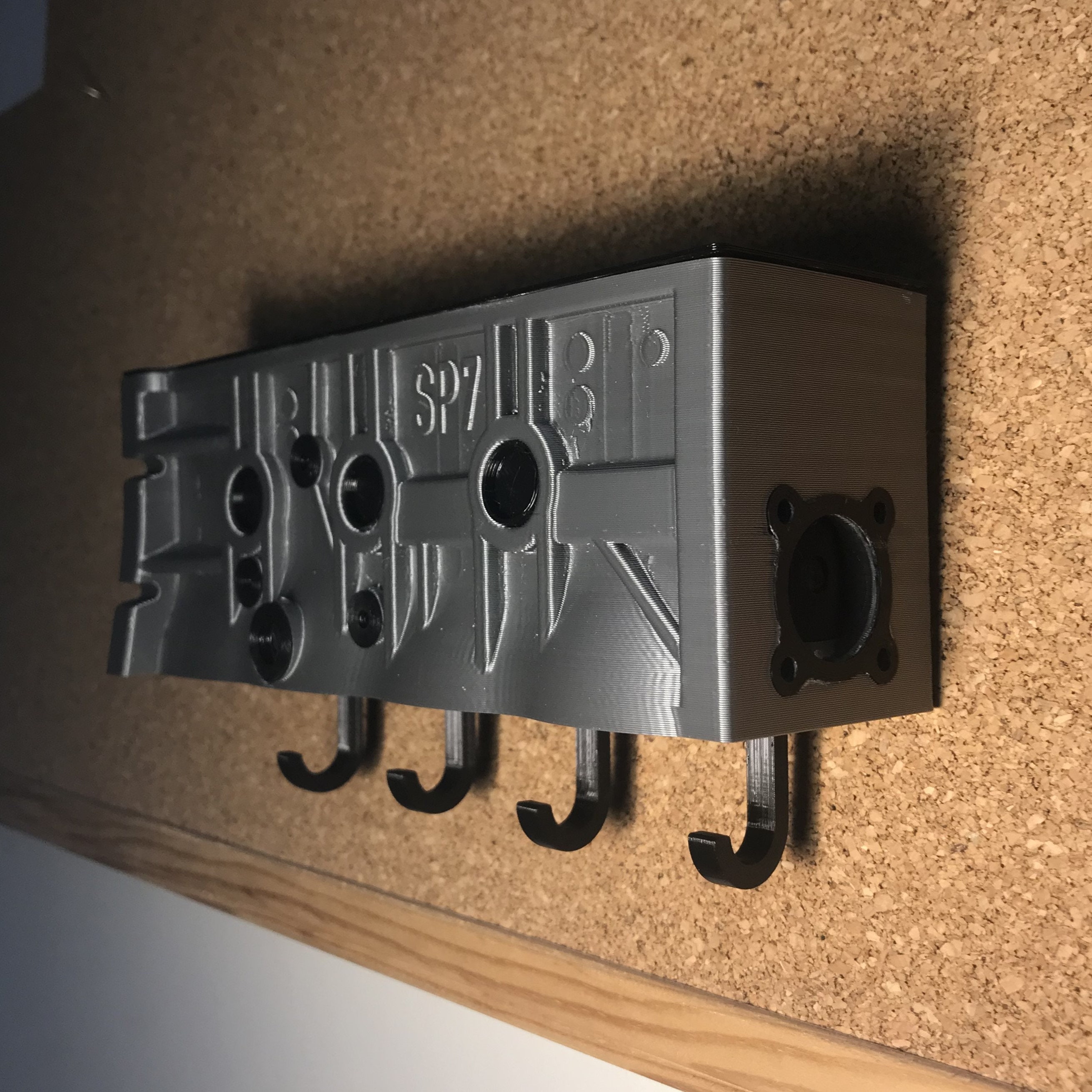 Engine Block Key Hooks, Working Mechanism V2 Grey / Made From Organic ...