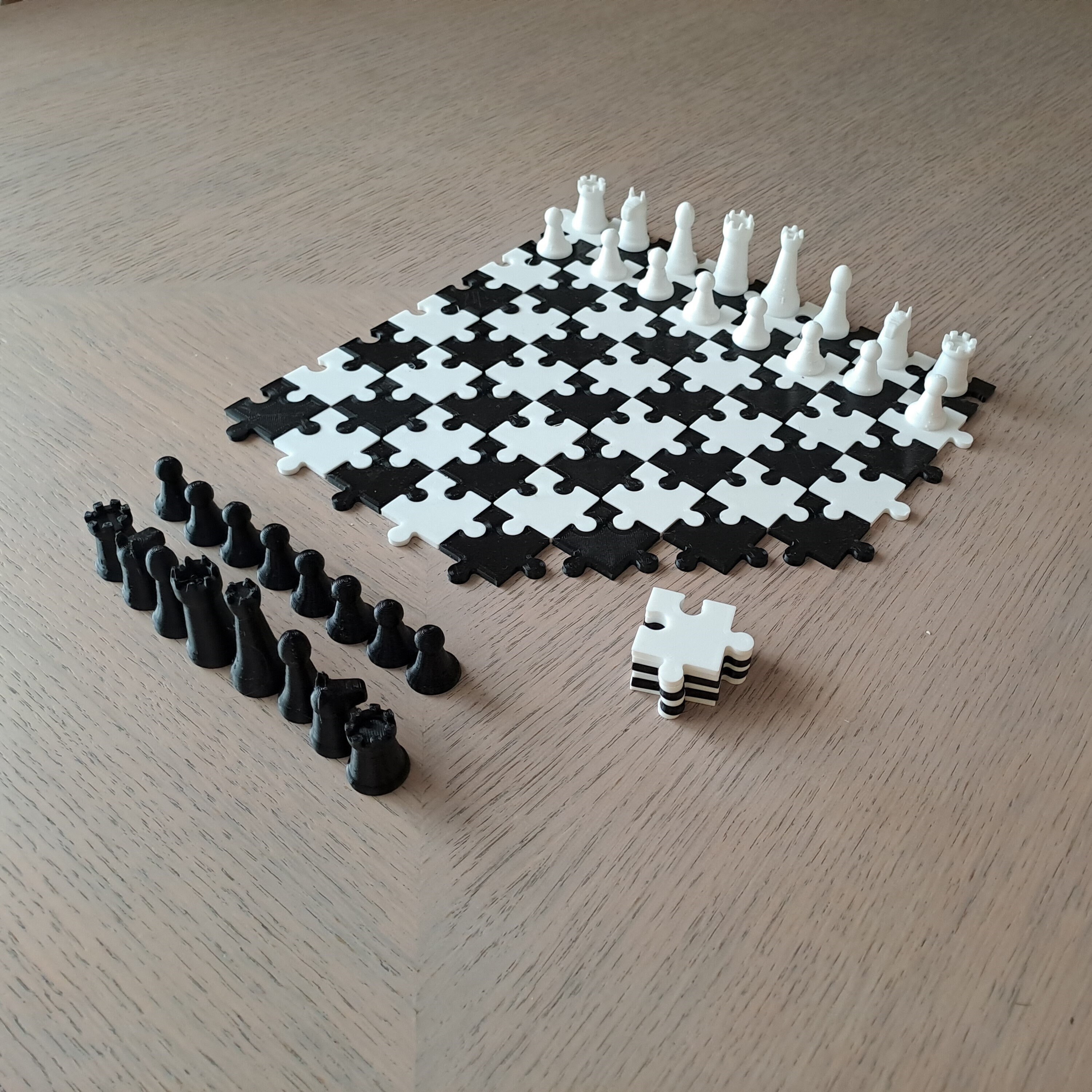 Puzzle Chess Set / Made From Organic PLA Plastic / 3D Printed - Etsy