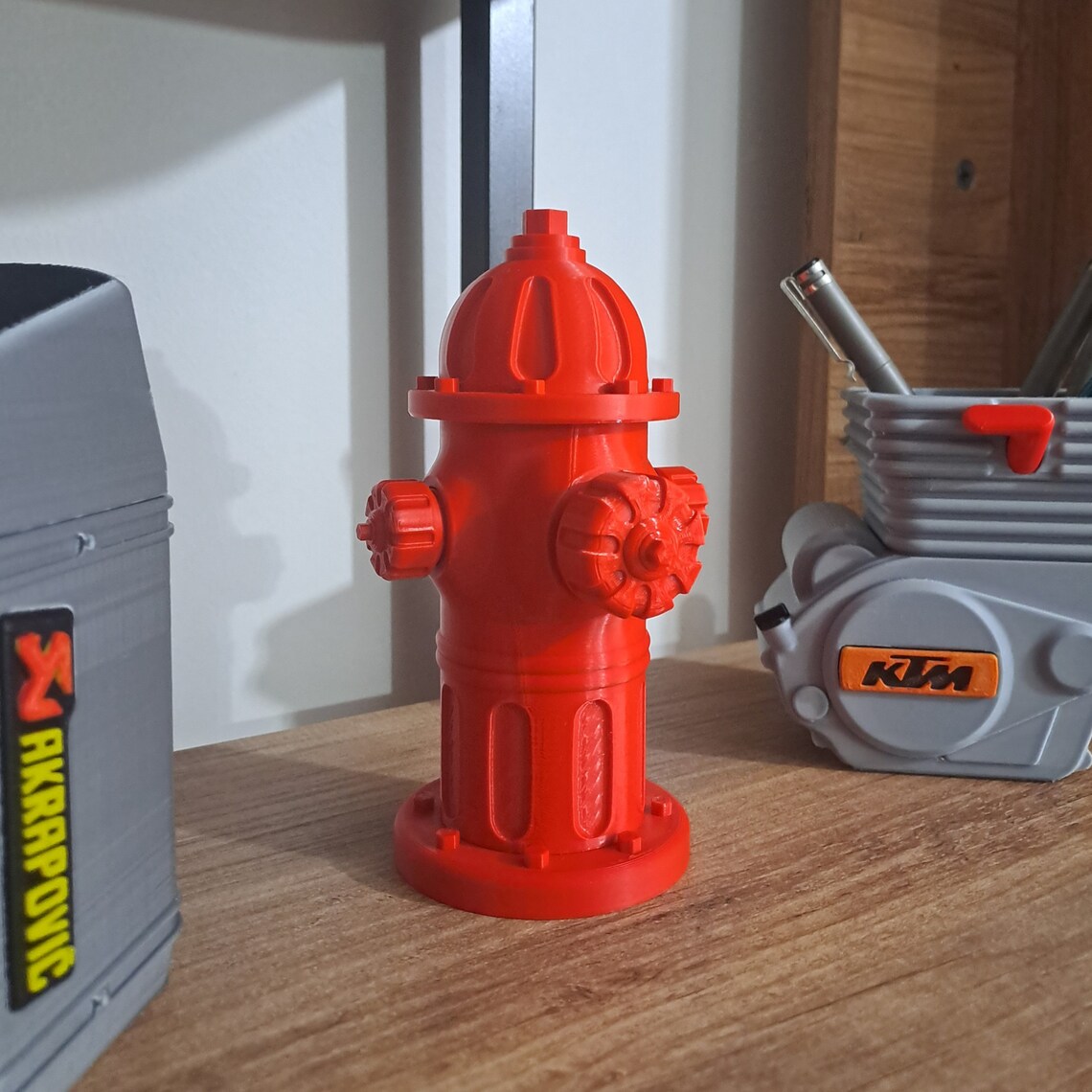 Red Sculpture-sized Concealed Box Fire Faucet / Made From Organic PLA ...