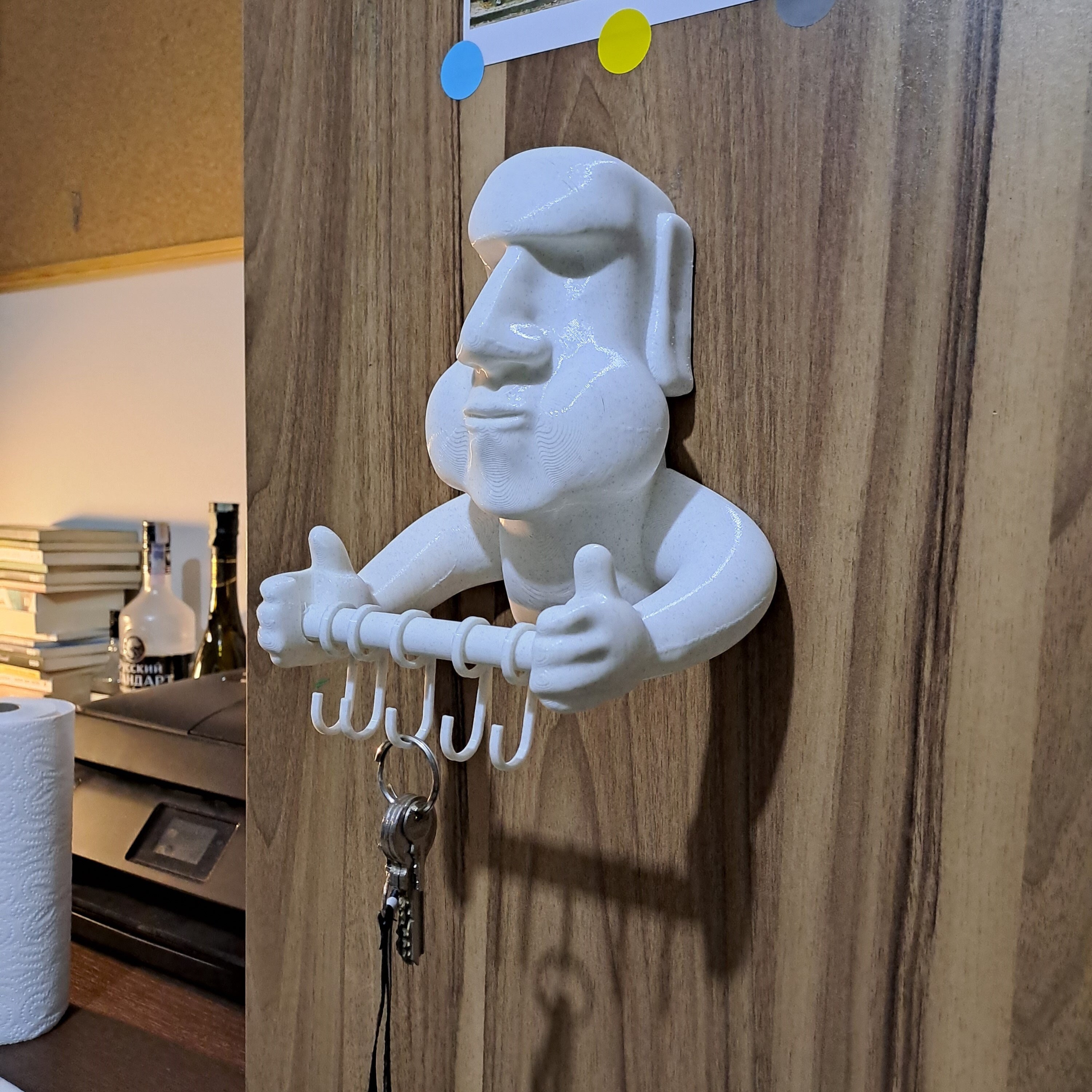 Moai Sculpture Key & Toilet Paper Holder / Made From Organic PLA ...