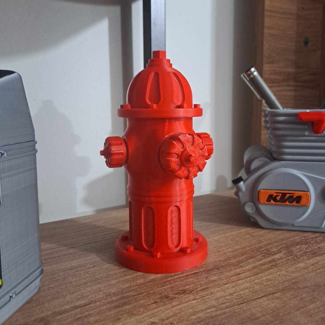 Red Sculpture-sized Concealed Box Fire Faucet / Made From Organic PLA ...