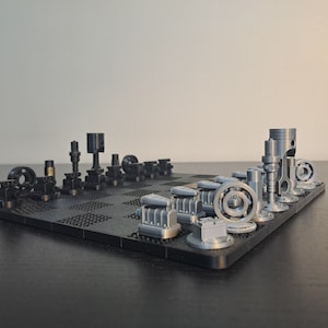 Unique Chess Set Made From Car Parts: 3D Printed Creation / Made From ...