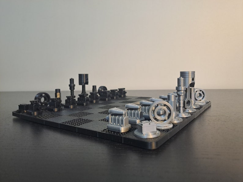 Unique Chess Set Made From Car Parts: 3D Printed Creation / Made From ...