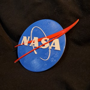 NASA Logo 3D Printed Wall Decor / Made From Organic PLA Plastic / 3D ...