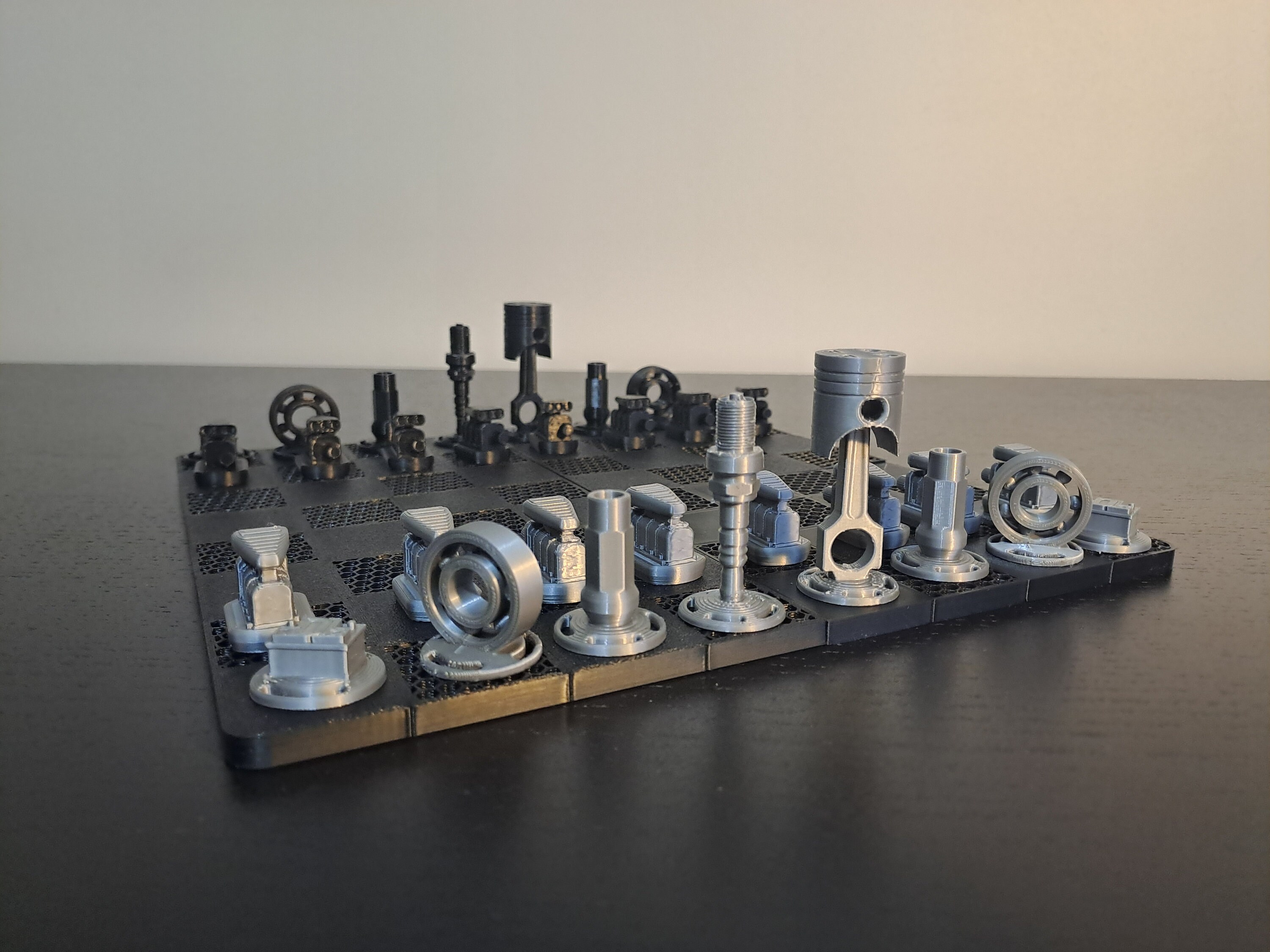 Unique Chess Set Made From Car Parts: 3D Printed Creation / Made From ...