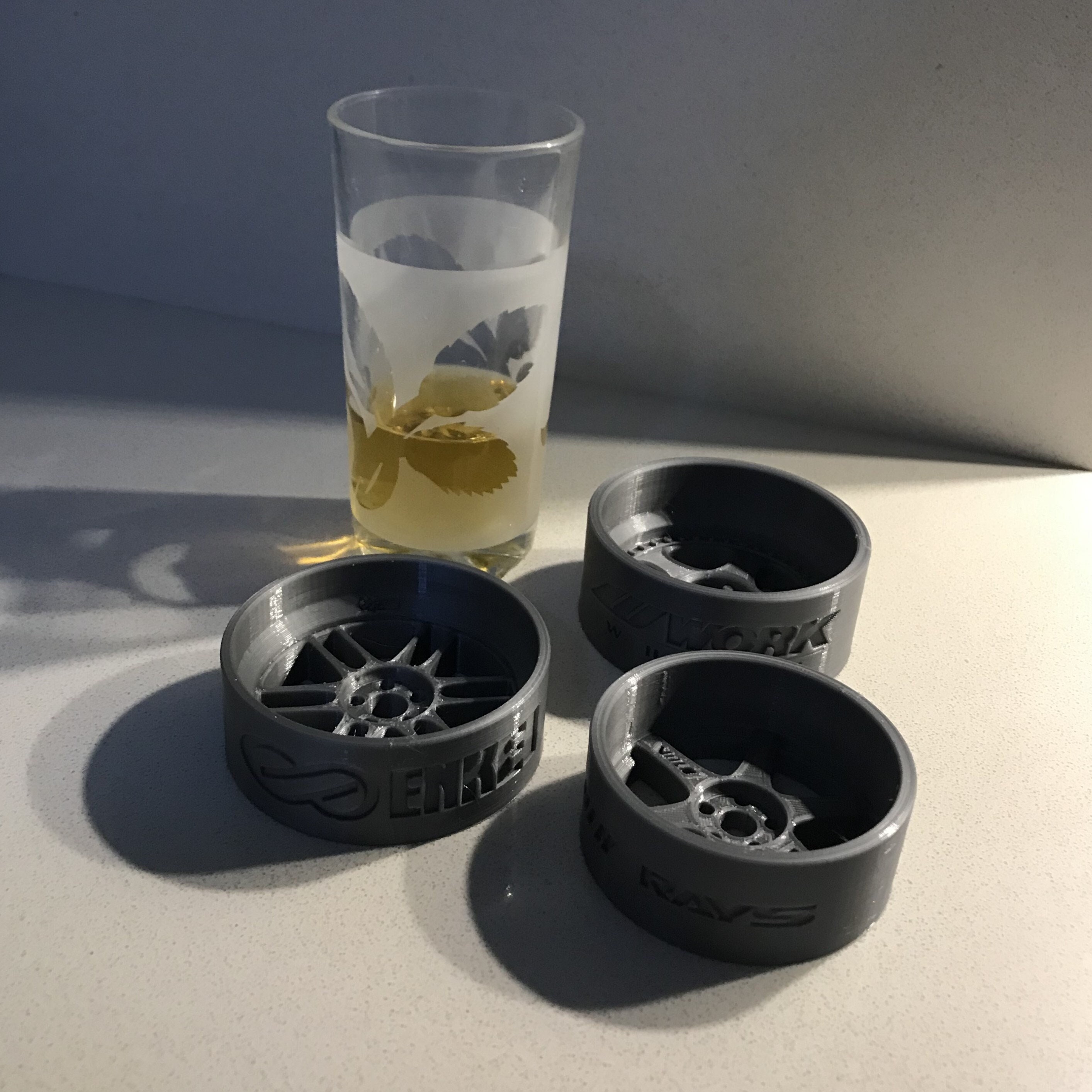 JDM Rims Coasters / 3 Pieces / Made From Organic PLA Plastic / 3D ...