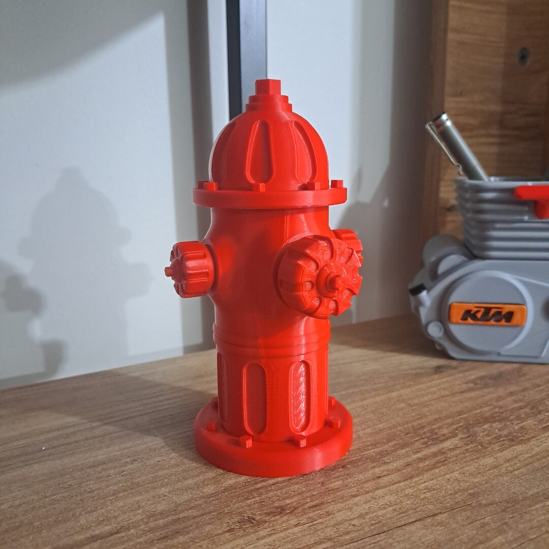 Red Sculpture-sized Concealed Box Fire Faucet / Made From Organic PLA ...