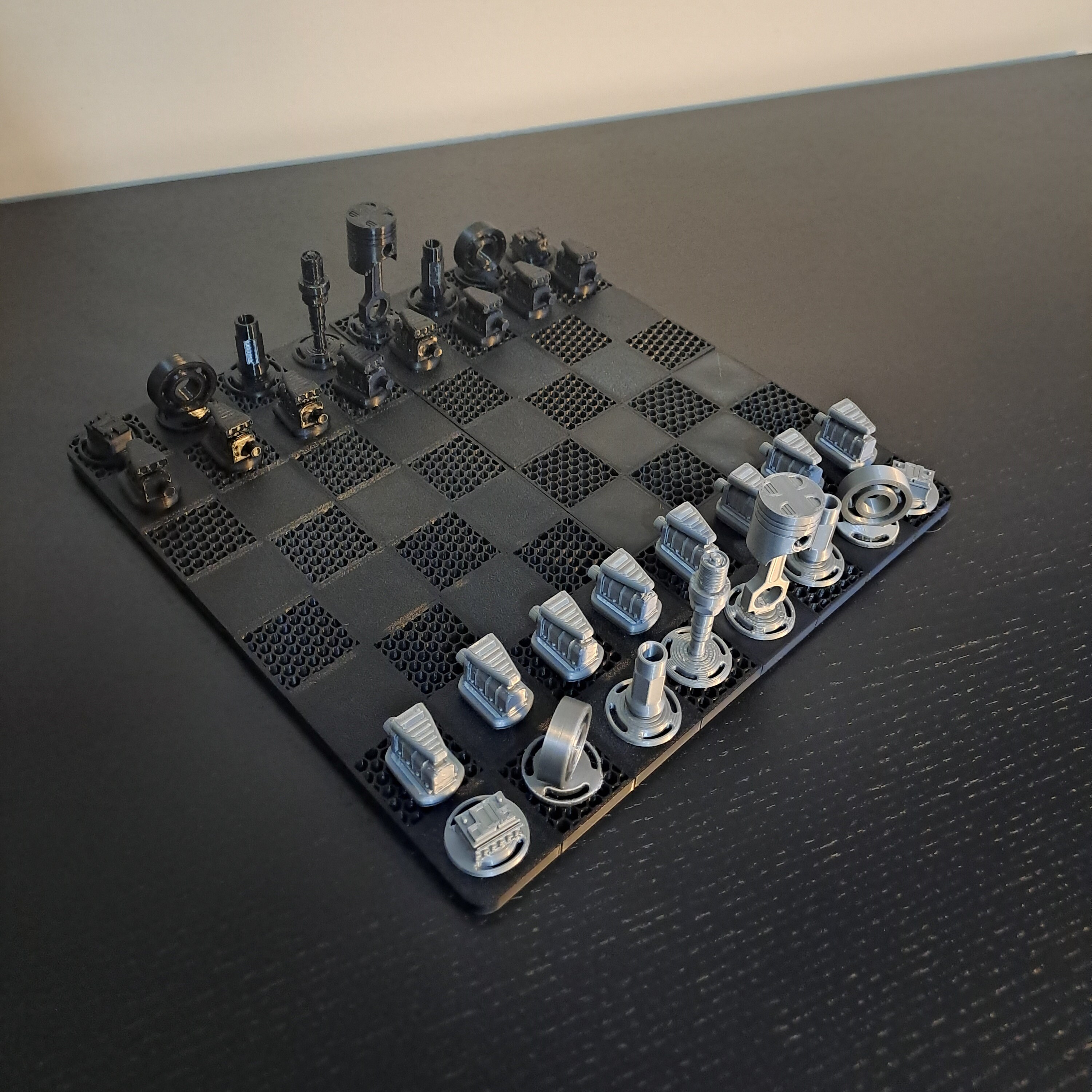 Unique Chess Set Made From Car Parts: 3D Printed Creation / Made From ...