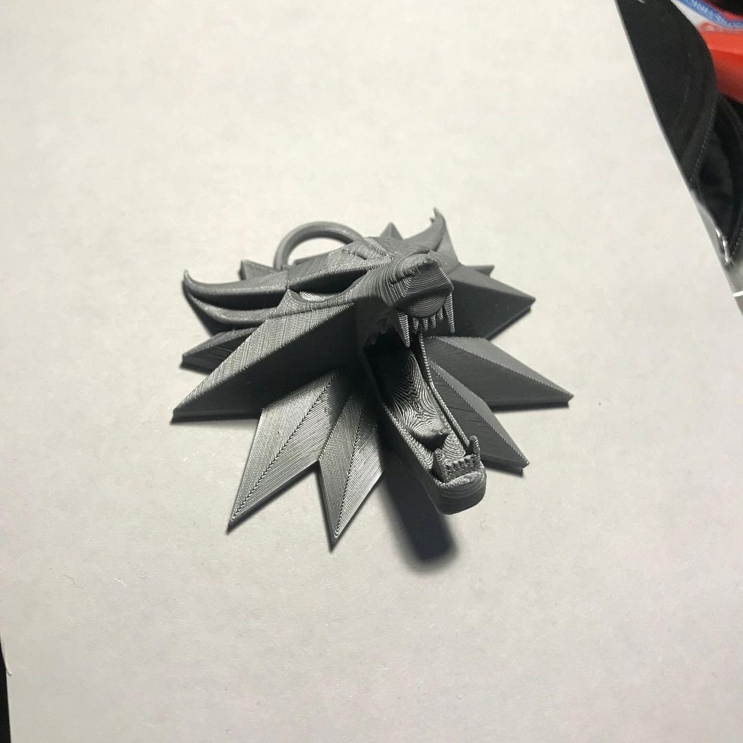 Witcher Game Wolf Medallion Necklace and Keychain / Made From Organic ...