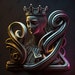 Modern Abstract Chess Queen Digital Chess Queen Art Print - Etsy
