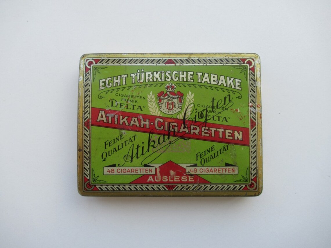 Atikah Cigaretten Echt Turkische Tabake Tin Case 48 - Etsy