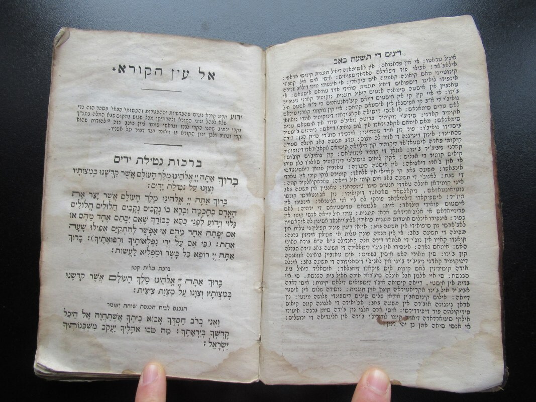 Hebrew Old Printed Antique Judaica Jewish Fasting Taaniyot Prayer Book ...