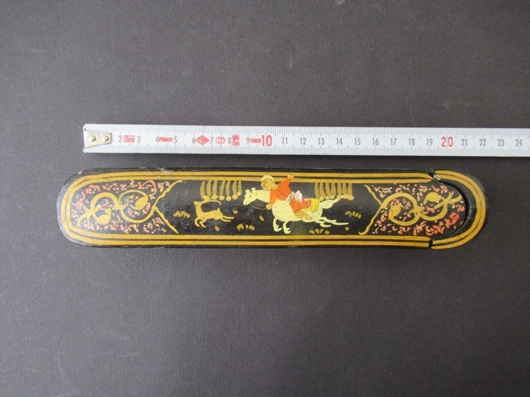 Persian Islamic Handcrafted Hand Painted Vintage Qalamdan Pen Case Box ...