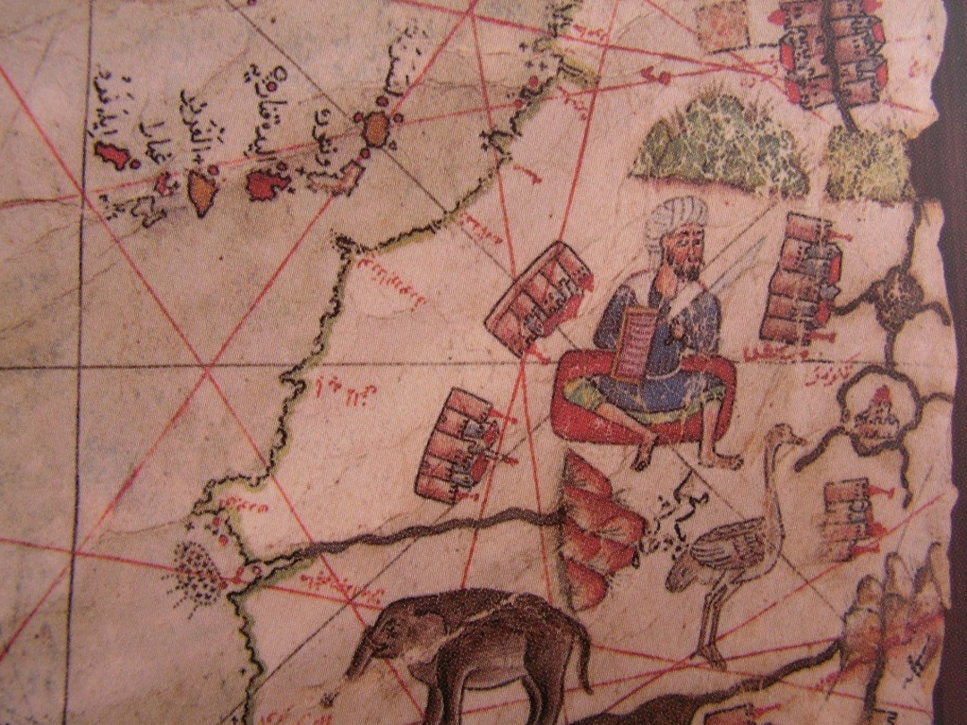 Ottoman Turkish the World Map of Piri Reis 1513 (turkish & English) - Etsy