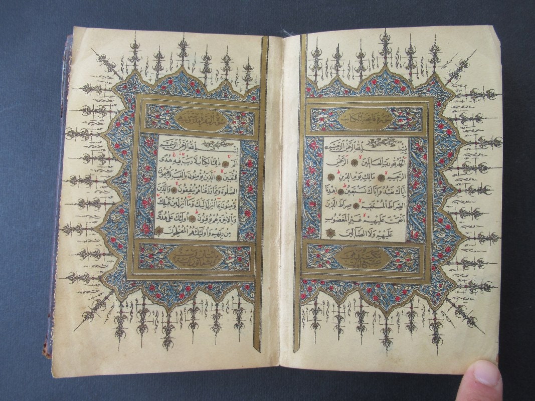 Antique Quran Ottoman Turkish Arabıc Islamic Old Printed Antique Koran ...