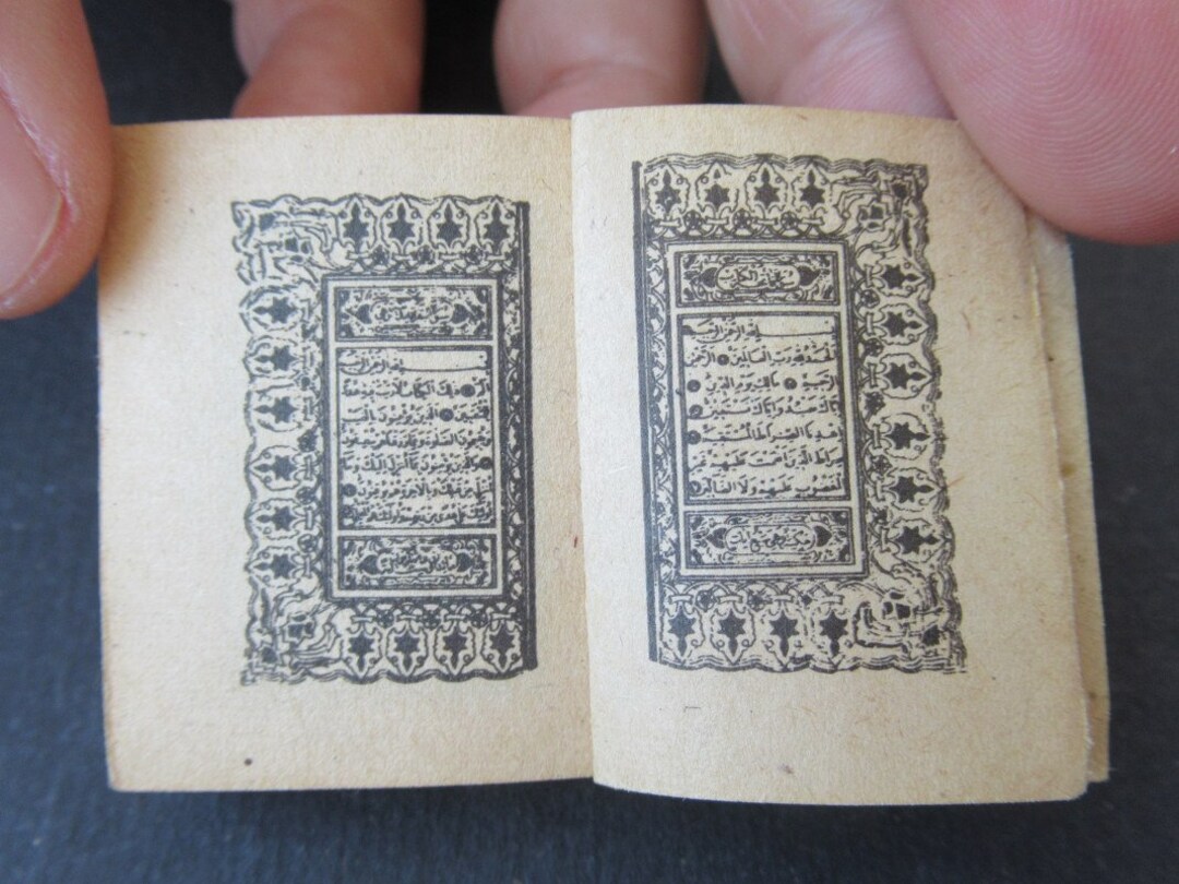Turkish Arabic Islamic Old Printed Small Miniature Some Sura From the ...