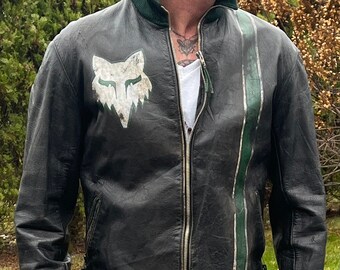 Fox Leather Jacket - Etsy