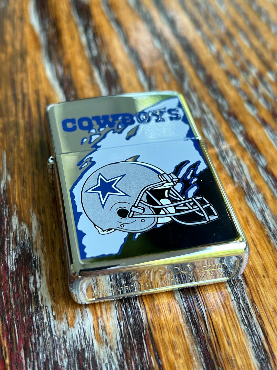 Vintage Chrome Dallas Cowboys Zippo Chrome Lighter - Etsy