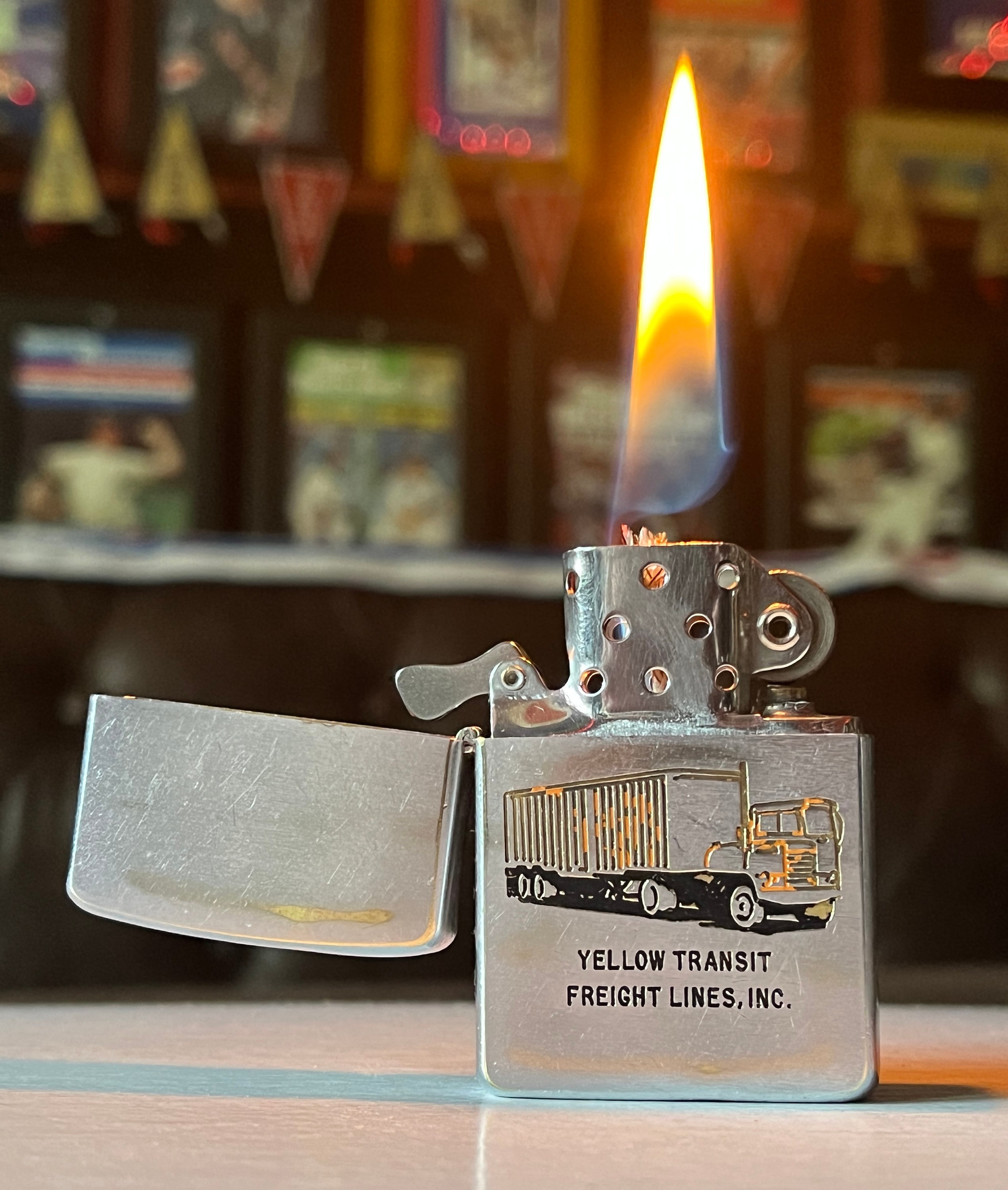 Zippo Lighter Lit