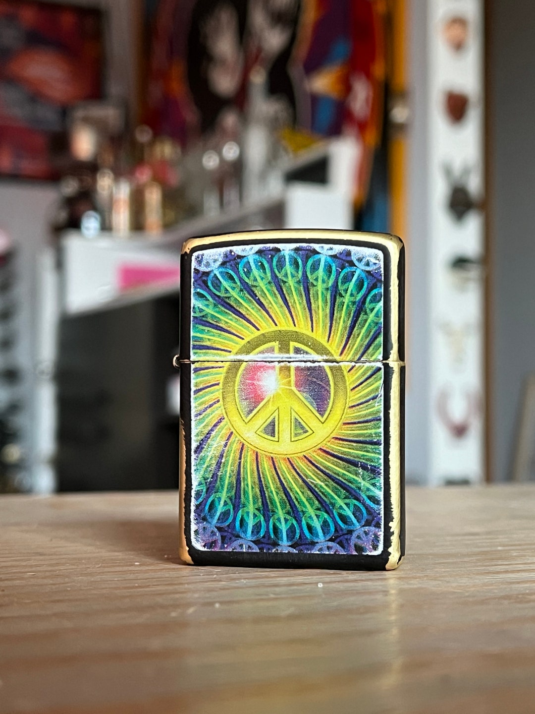 Zippo Lighter Peace Sign - Etsy
