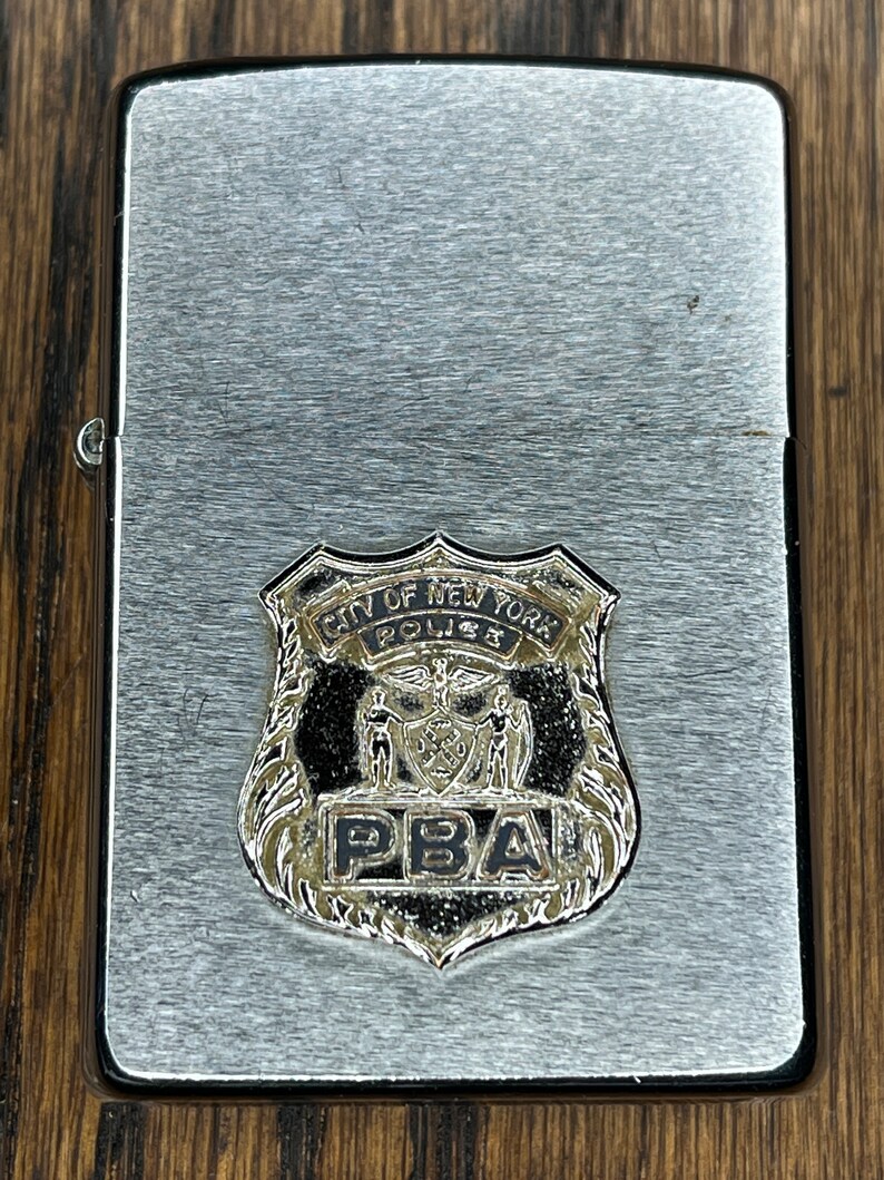 Vintage NYPD PBA Badge Chrome Lighter - Etsy