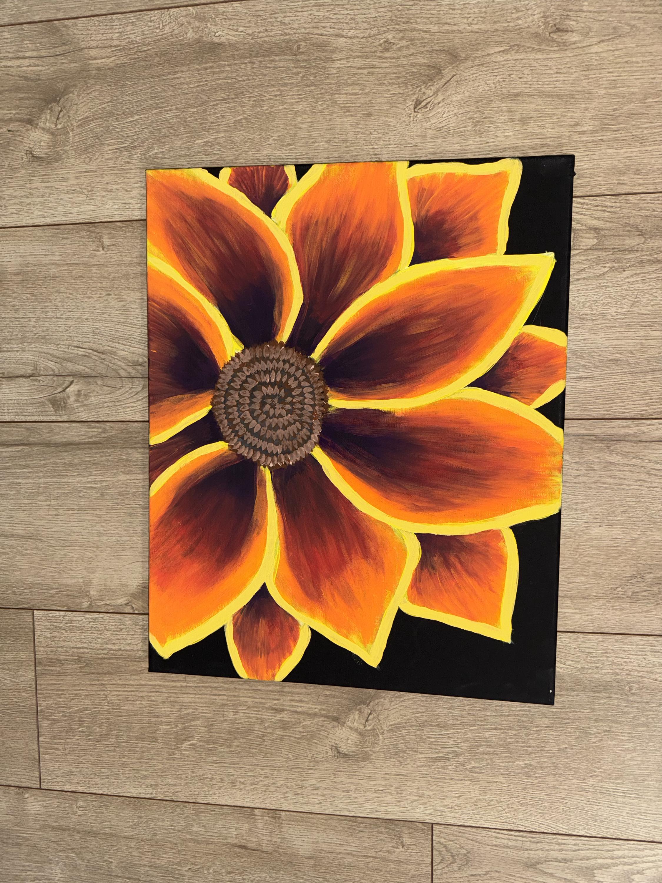 Hand Painted Large Flower - Etsy