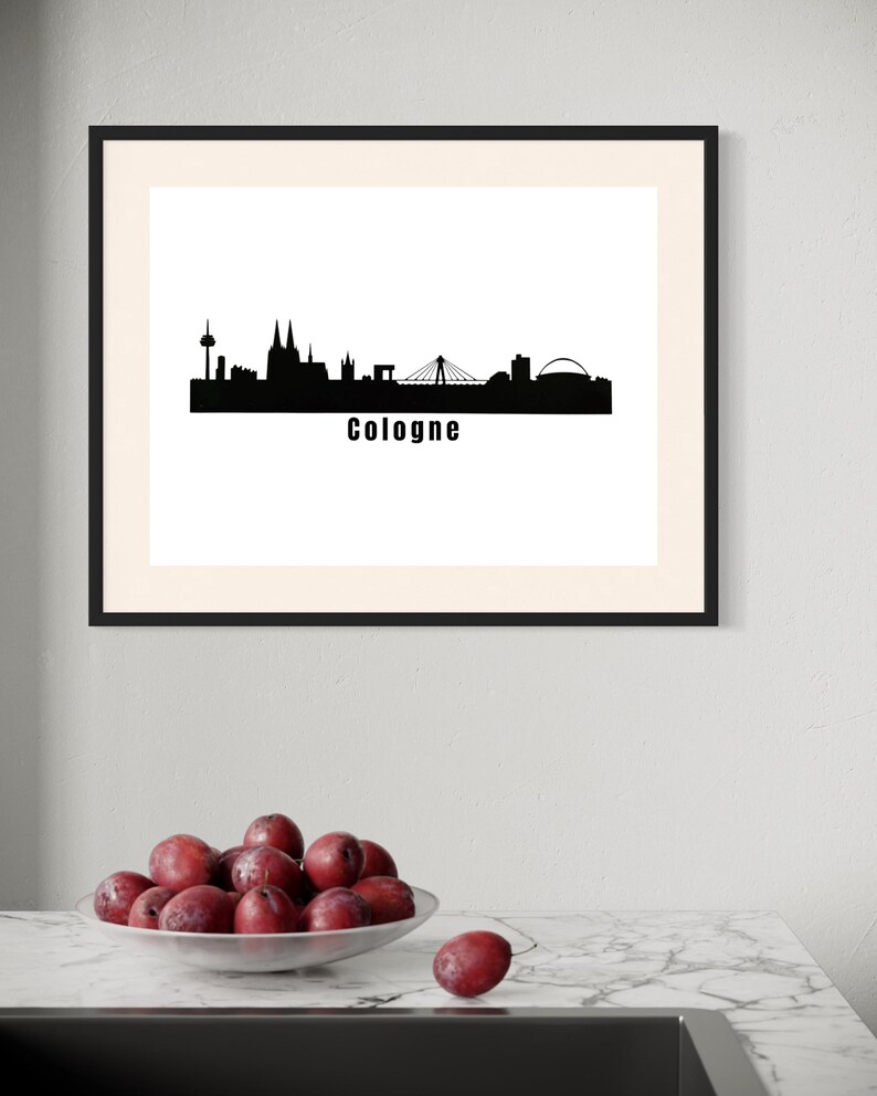 Cologne Skyline Silhouette (revised: 5 Files - Pngs + Svgs) - Etsy