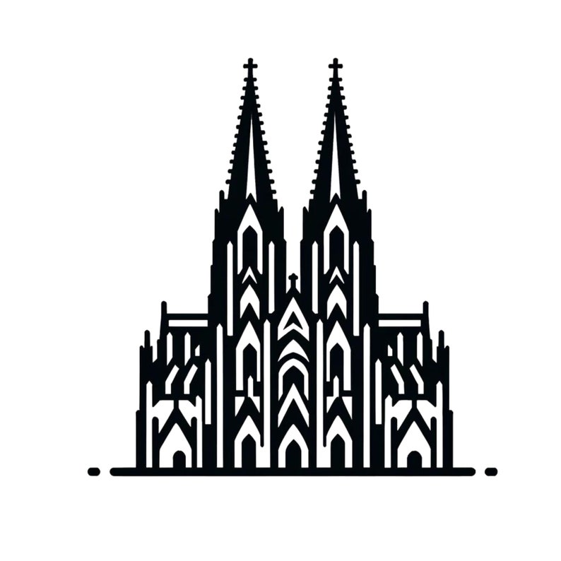 Cologne Cathedral Graphics Minimal & Detailed 4 Files - Etsy